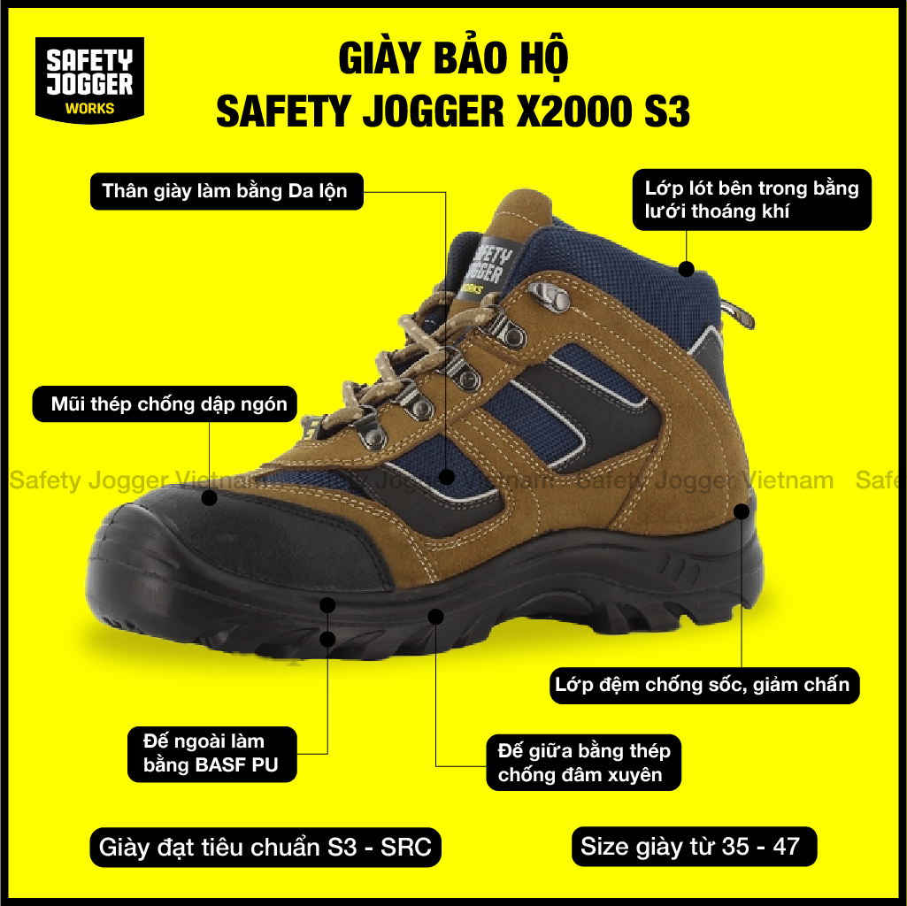 Giày bảo hộ Jogger X2000 - Safety Jogger VietNam